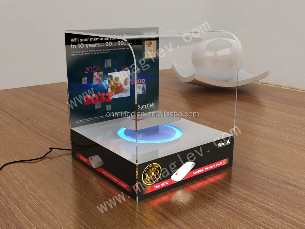 Acrylic Magnetic Levitating Mobile Phone Display Rack,Iphone Floating ...