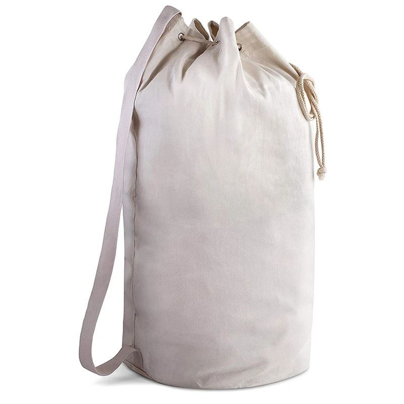 Large Strong Cotton Canvas Drawstring Duffel Bags Shoulder Bag for ...