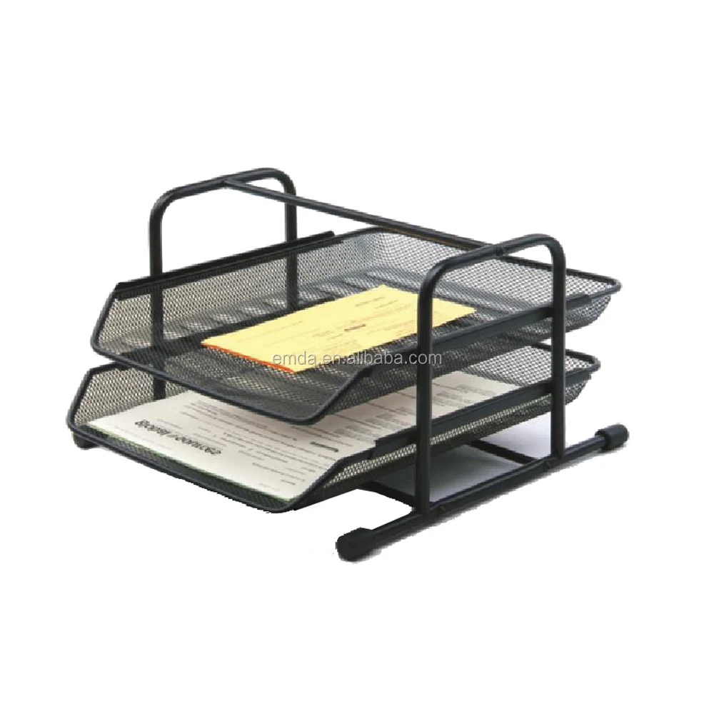 Desk Black Detachable Metal Wire 5-tier File Tray Mesh A4 Paper Letter ...