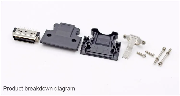 36pin 0.050inch 1.27mm Mdr Wire Mount Male Plug Connector Scsi For ...