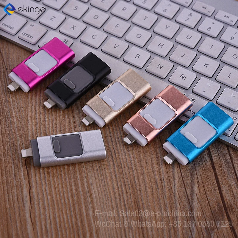 Wholesale Metal Pendrive Multi Functional 3 In 1 Otg Usb Flash Drive ...
