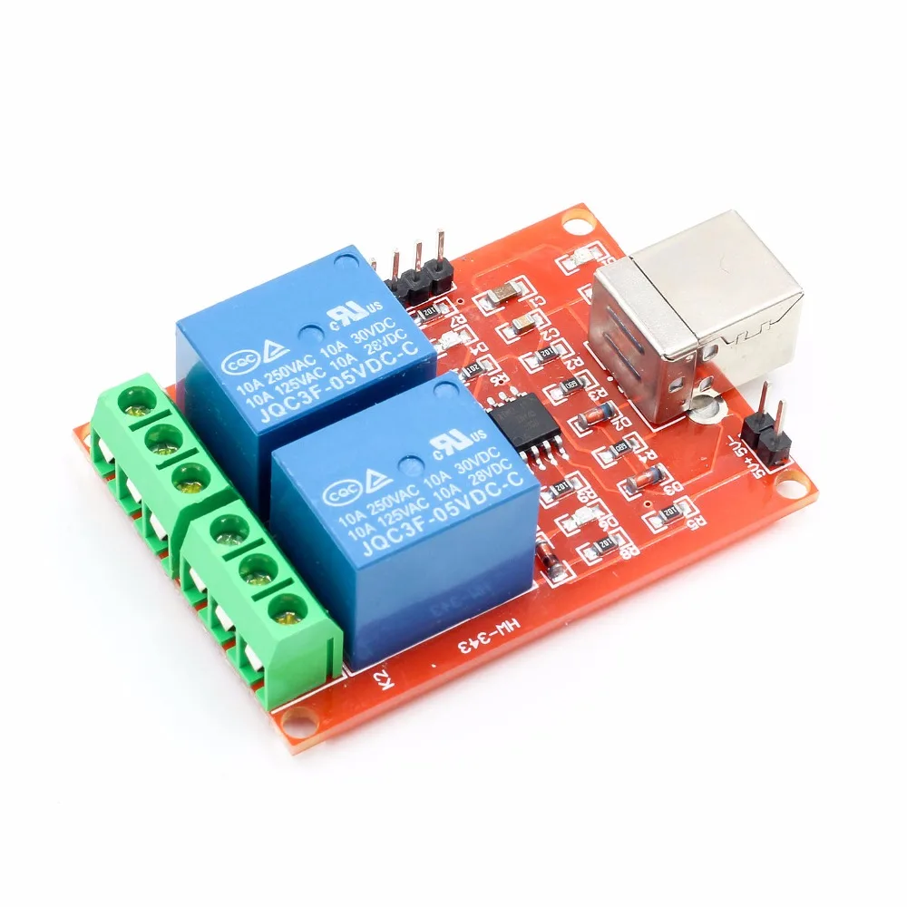 1pcs Two Channel 5v Relay Module Usb Control Switch 2 Way 5v Relay ...