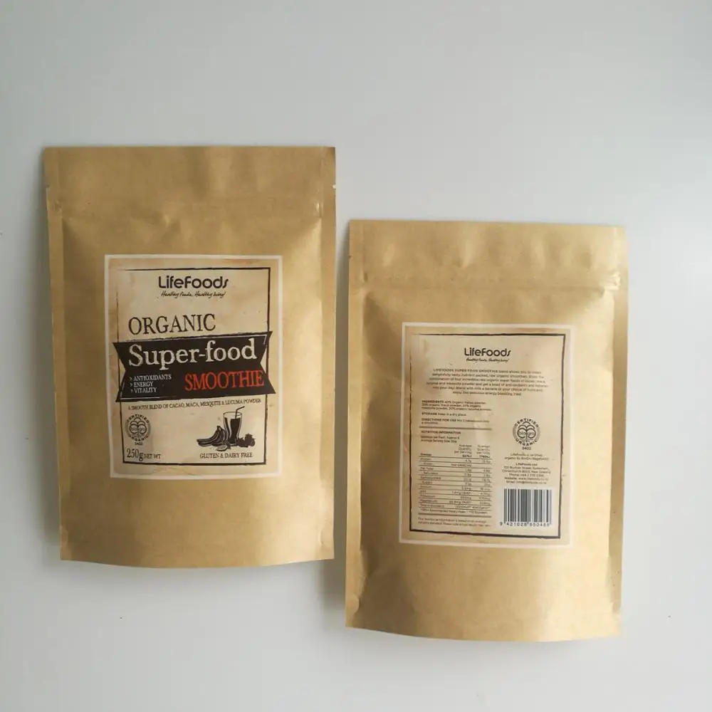 Kraft Paper Open Window Organic Matcha Green Tea Powder Bag For Tea ...