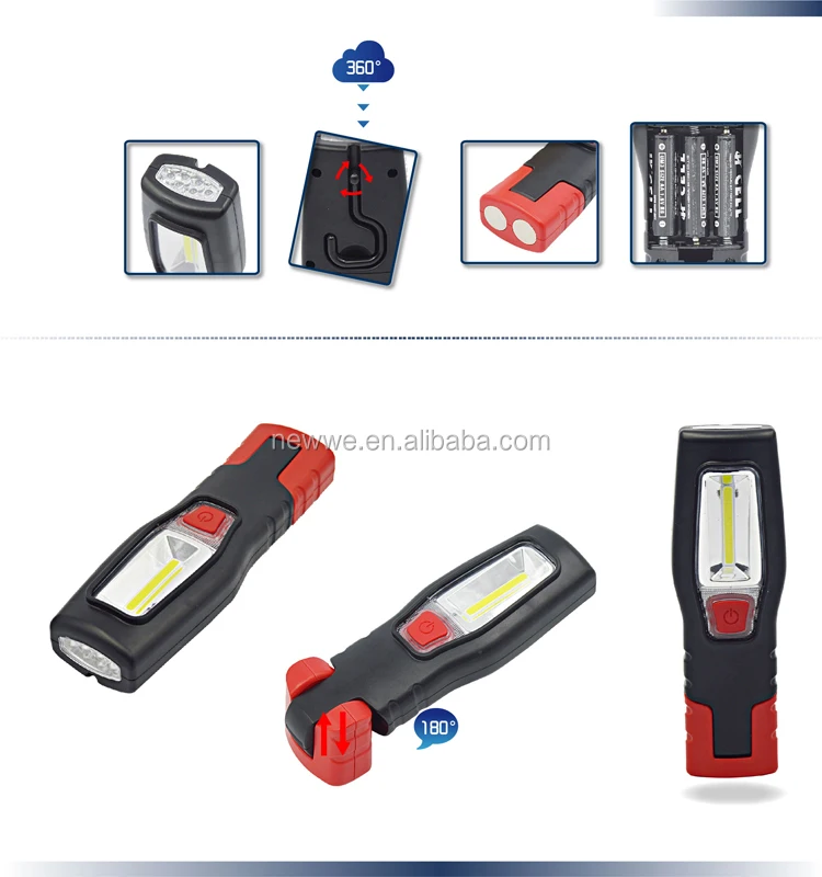 6 Led Torch + 3w Cob Led Rechargeable Blue Point Led Work Light - Buy ...