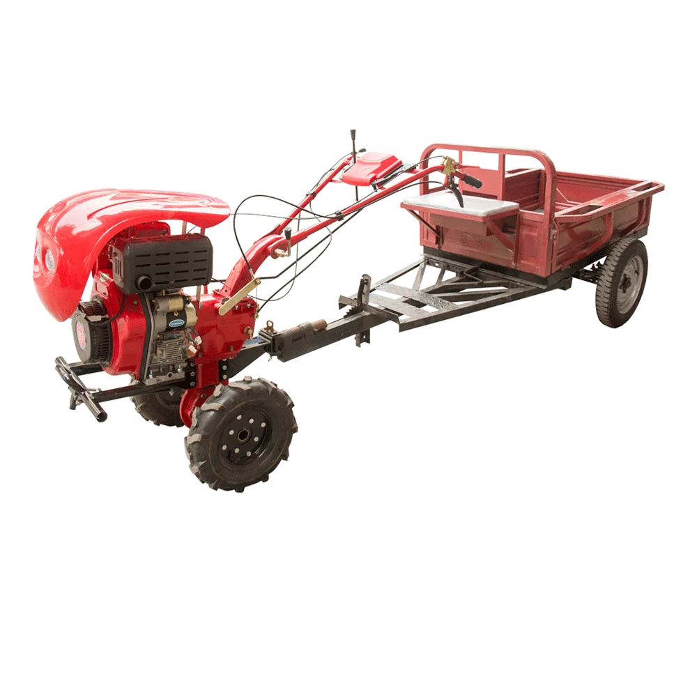 Diesel Tiller 178f Engine Driven Agricultural Mini Power Tiller Trailer ...