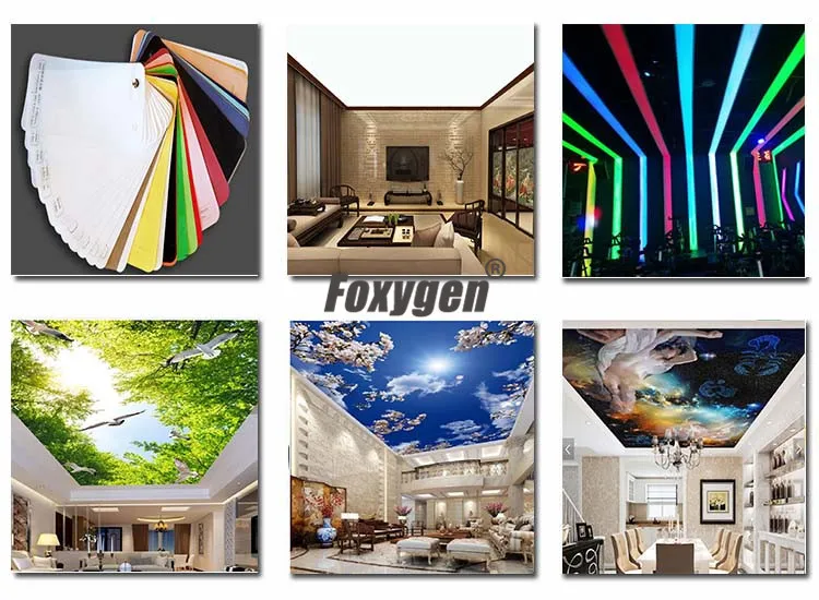 Fireproof Blue Sky Pvc Stretch Ceiling For Ceiling And Wall Decoration ...