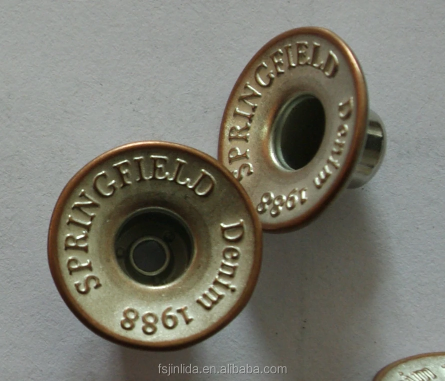 17mm Metal Brass Copper Tin Hollow Denim Jeans Shank Button - Buy Metal ...