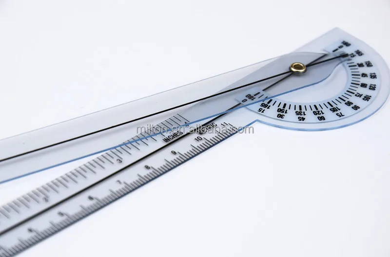 17cm Medical Goniometer Plastic Protractor 180 Deg. Angle Ruler Finger ...