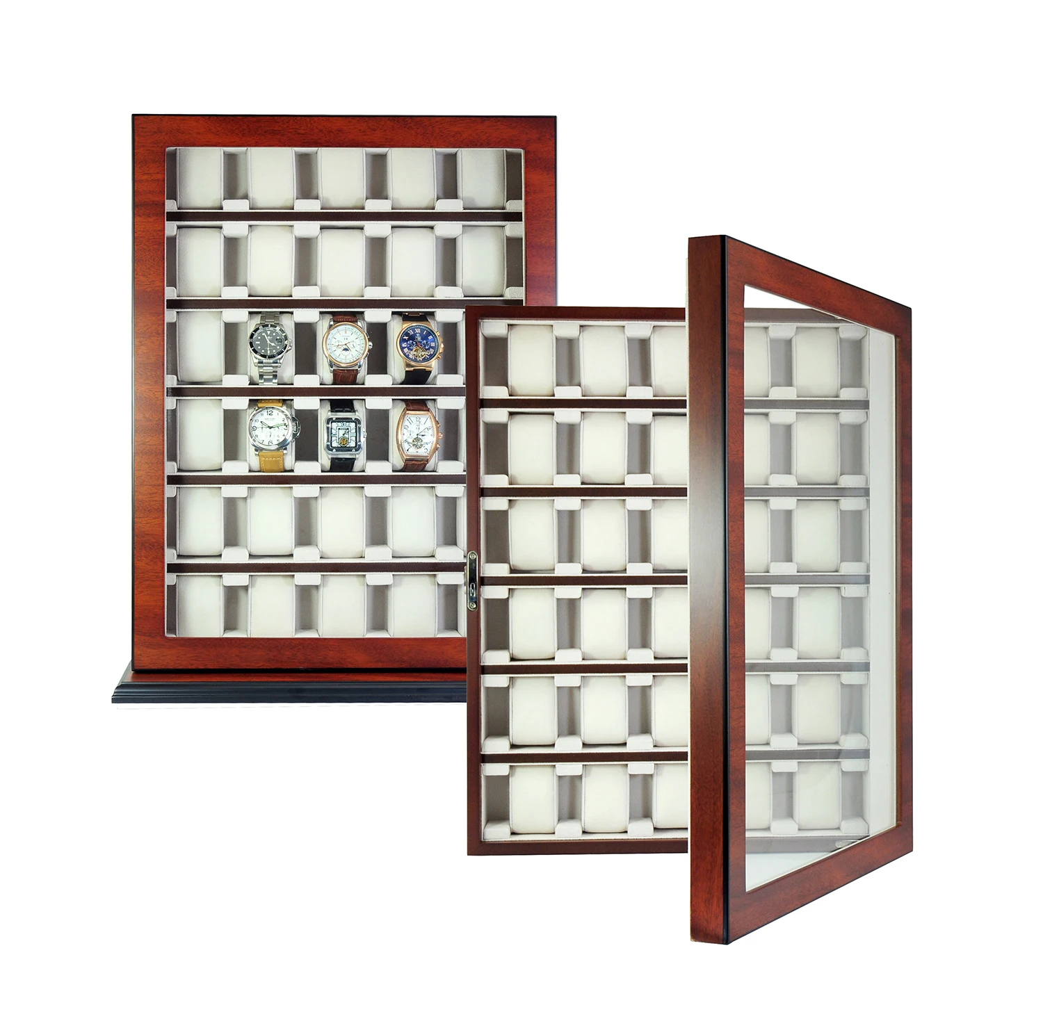 30 Ct Wooden Glass Watch Display Cabinet - Buy Corner Glass Watch ...