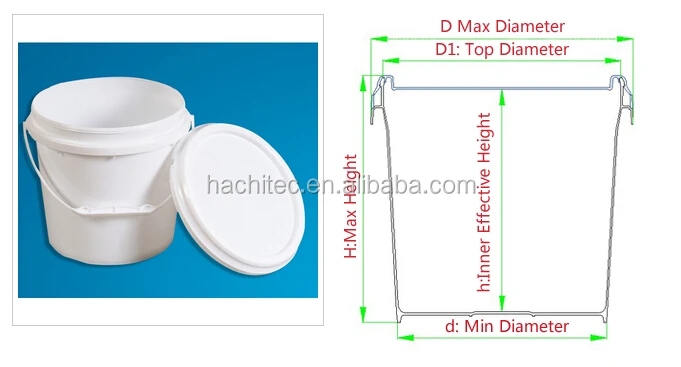Wholesale 2l White Plastic Bucket With Lid Plastic Bucket All Sealed ...