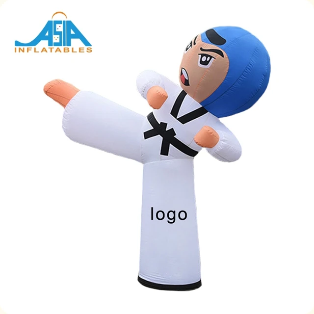 Customized Inflatable Karate Cartoon Taekwondo Boy Balloon