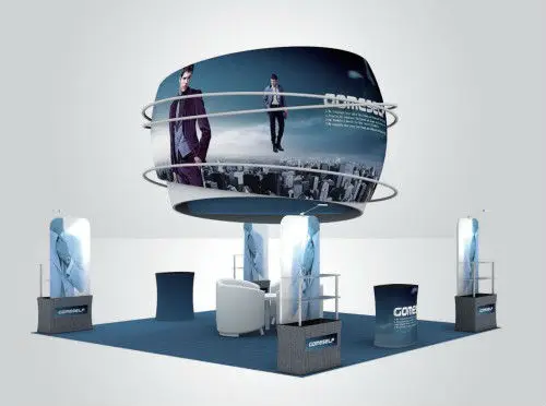 3x3 Exhibition Board Stand Shell Scheme Portable Exhibition Booth Stand ...