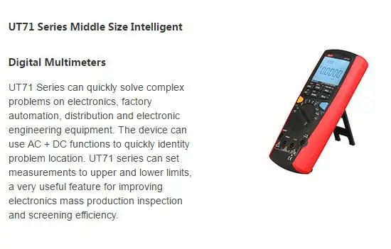 UT71D Intelligent Scope Digital Multimeter - UNI-T 200*93*40mm