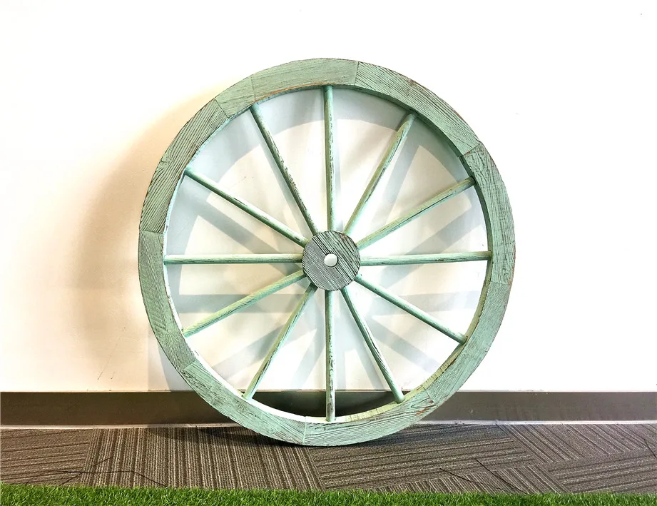 Decorative Modern Wood Wagon Wheel - Home Decoration