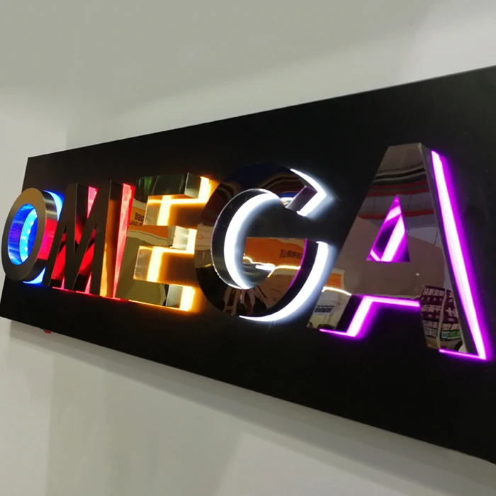 Outdoor Store Front Stainless Steel Full Color Backlit Sign Led ...