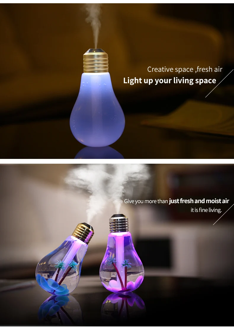 New Promotion Creative Discoloration Led Light Mini Usb Mist Car ...