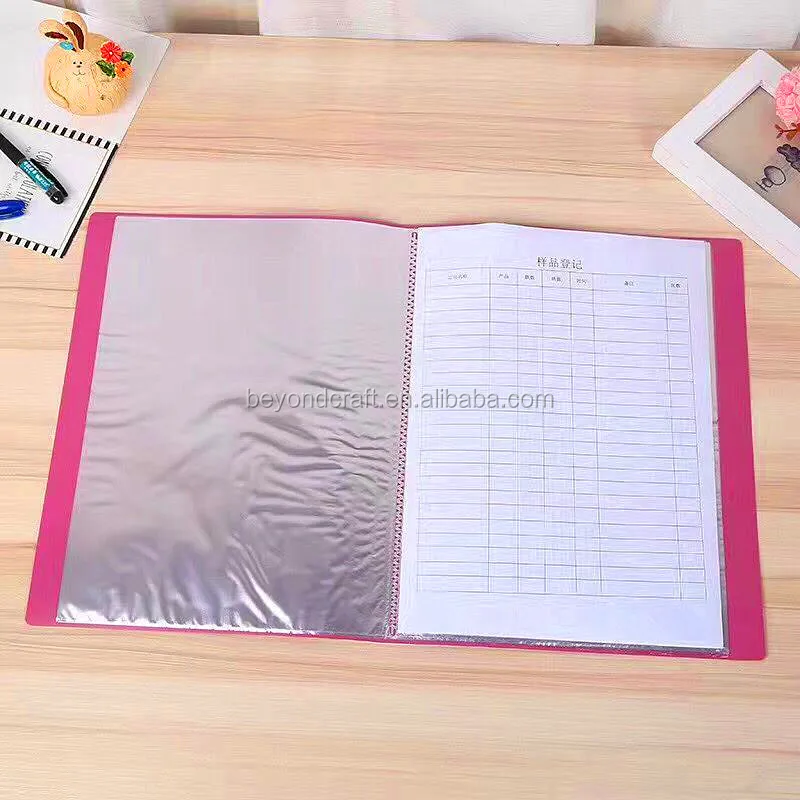 A4 Size Pp Plastic Documents Holder Display Book Clear Poly File Folder ...