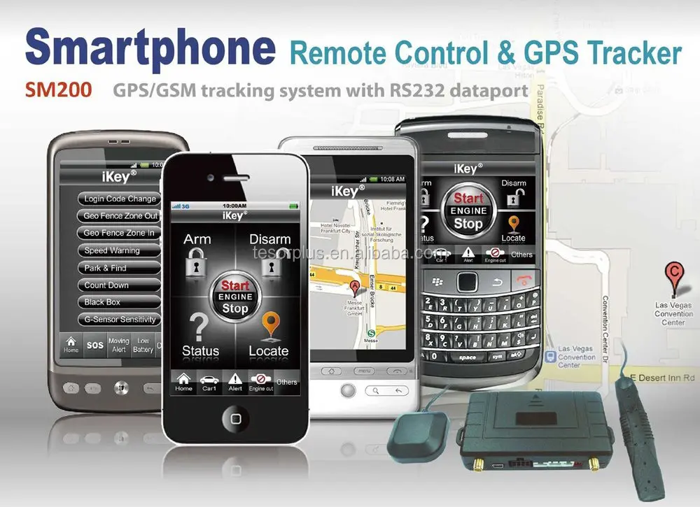 Smart Phone Car Alarm Gsm Gps Tracker And Remote Car Starter - Buy Gsm ...