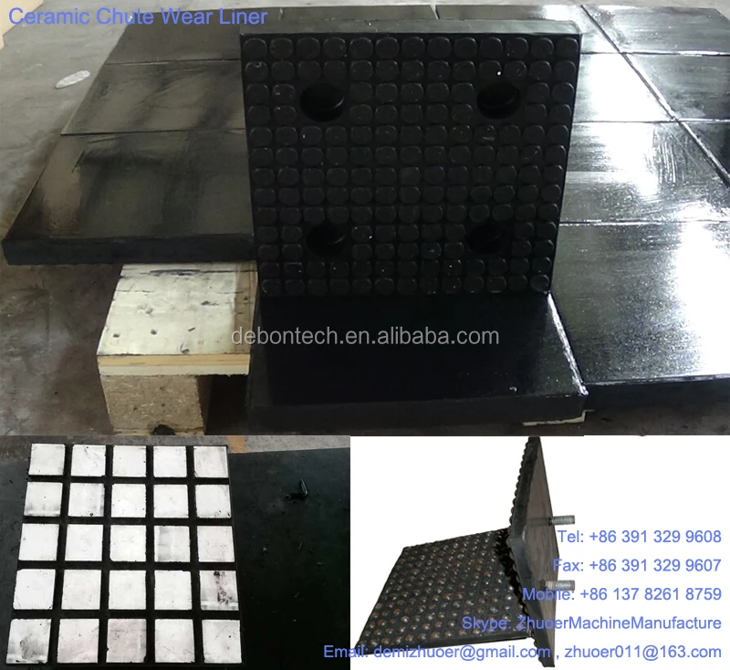Polyurethane Rubber Ceramic Wear Resistant Chute Liner With Urethane