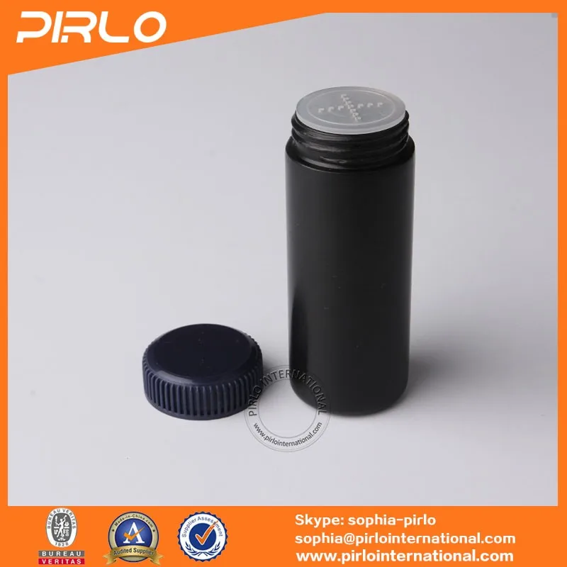 60ml Black Color Plastic Bottle With Sifter And Cap Dry Powder ...