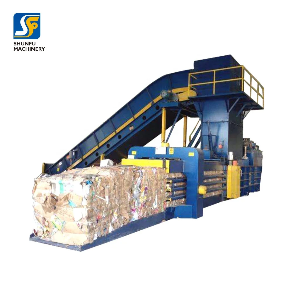 Cardboard Waste Paper Carton Paper Press / Compressor Automatic Small ...