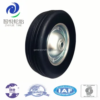 8 Inch Solid Rubber Wheel Tire With Bearing For Wheelbarrow - Buy 8 ...
