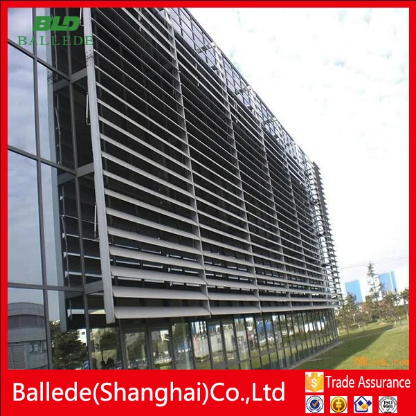 Horizontal Airfoil Blade Sun Shade Louvre For Glass Curtain Wall - Buy ...
