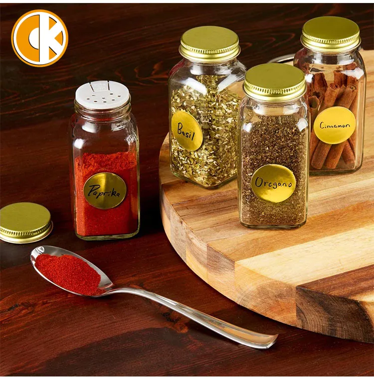 Free Sample 4/6/8 Ounce Square Round Clear Transparent Spice Powder ...