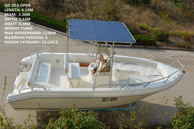 20.5ft Open Frp Sail Yacht Cabin Cruiser Price China With Steering ...