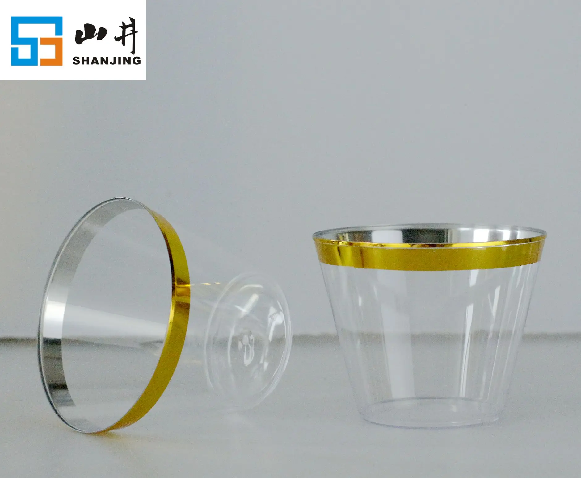 Plastic Cup 9oz Gold Glitter Disposable Cream Free Oem Support ...