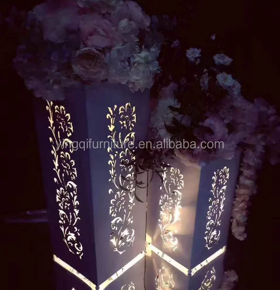 Fancy Led Wedding Aisle Decorative Metal Pillars - Buy Led Wedding ...