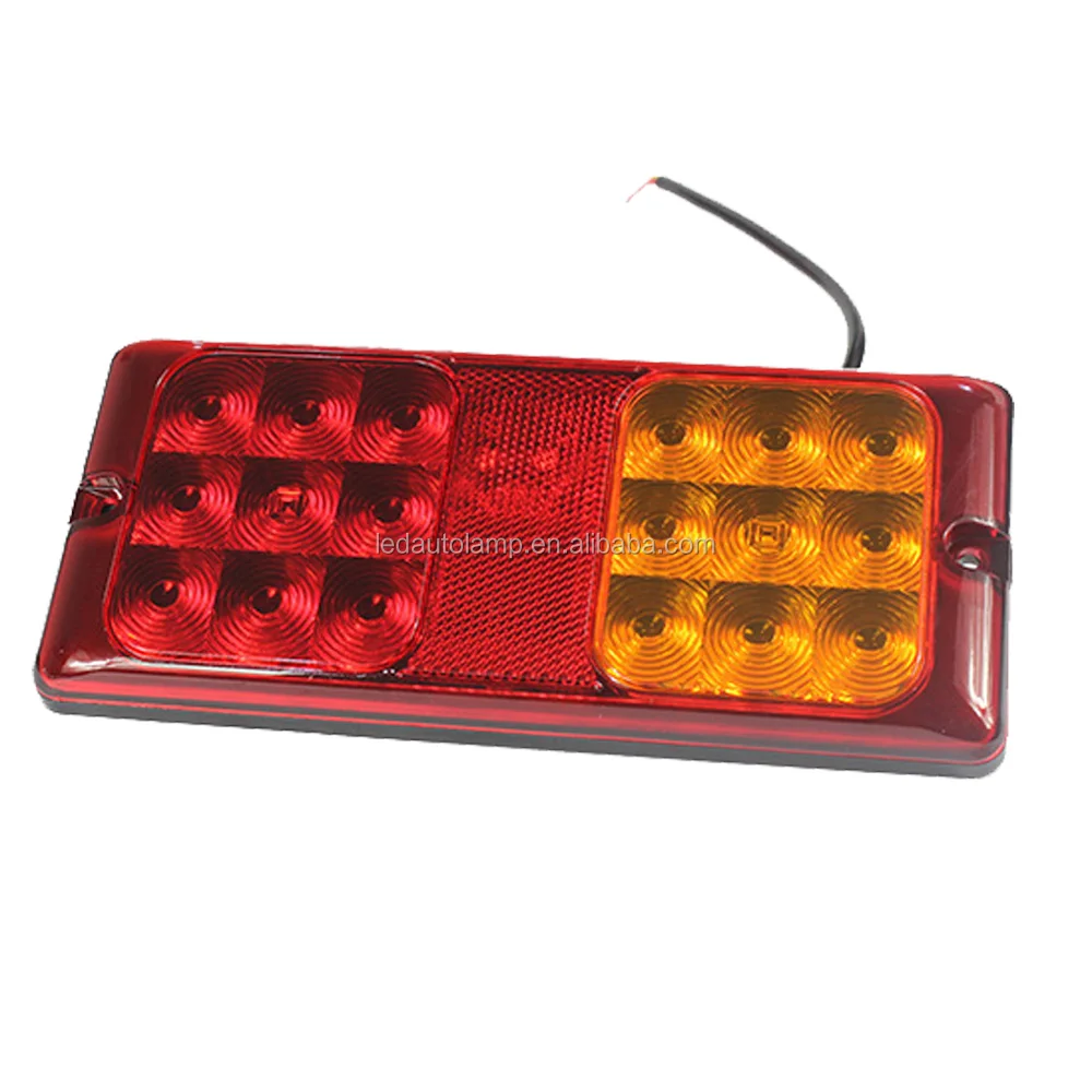 Ece/emc Rectangle Led Truck Trailer Fog Braking Stop Rear Tail Light ...