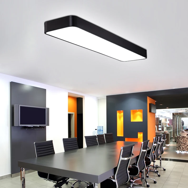 Black Modern Aluminum Rectangular 120cm Long Energy Saving Hanging ...