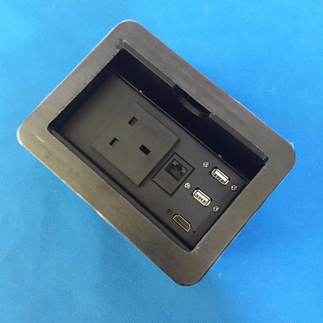 Uk Power Conference Tabletop Cover-sliding Hidden Socket/office Table ...