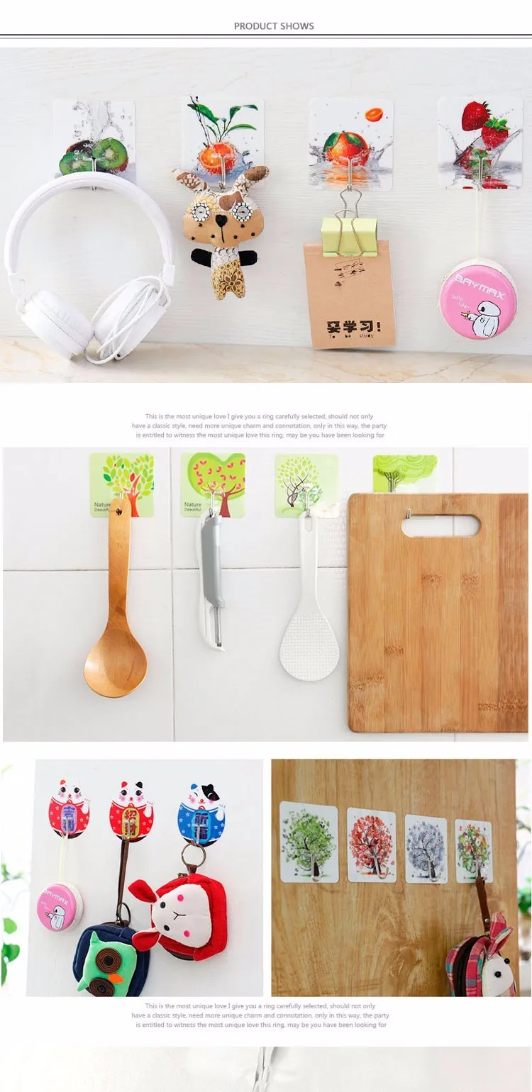 Multifunction Adhesive Hooks Sticky Wall Hanger Magic Reusable Hook ...