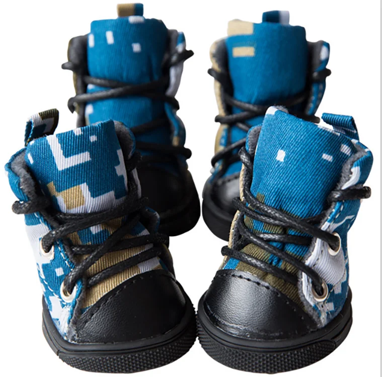 Camo Anti Slip Small Puppy Dog Sneakers Pet Boots Winter Warm Cowboy ...