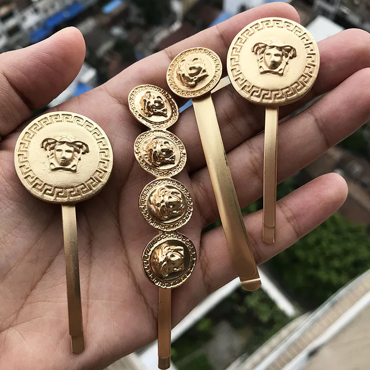 H1004 Popular Baroque Style Hair Pins Medallion Gold Coin Hair Pin ...
