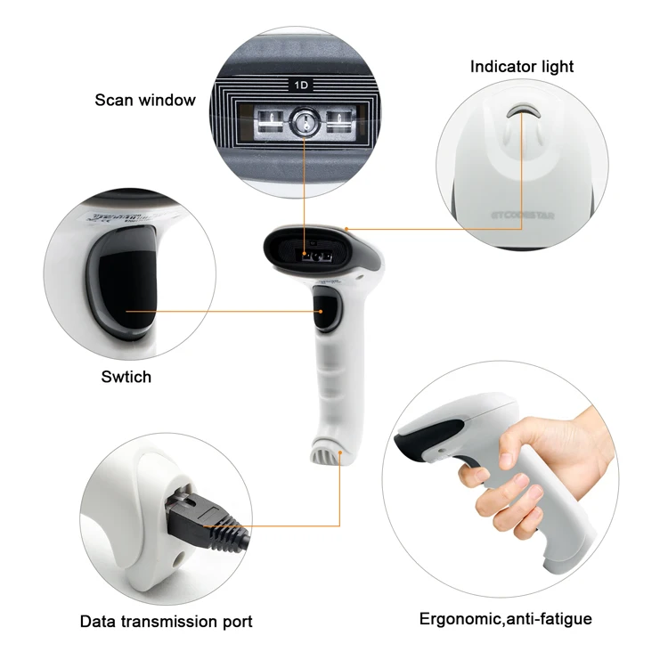 High Performance Micro Usb Android Barcode Scanner Waterproof Barcode ...