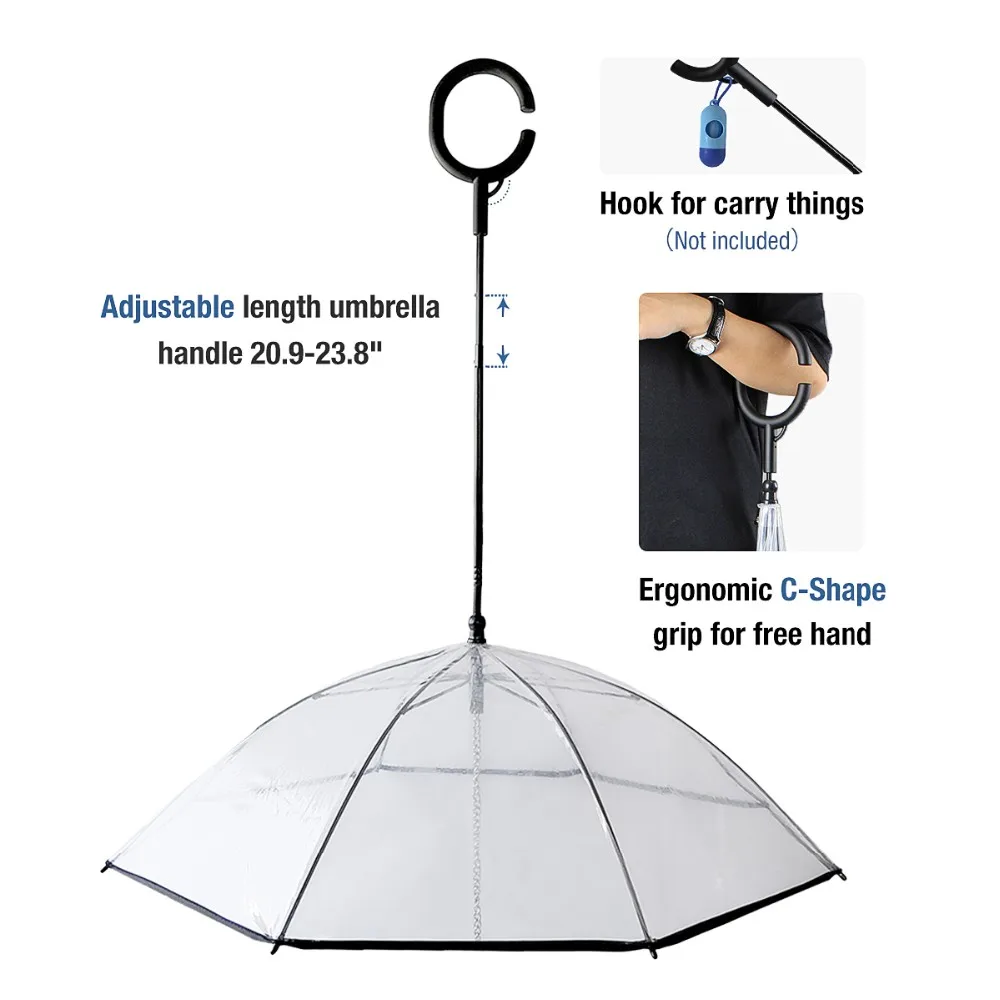 Pet Dog Umbrella - Transparent & Adjustable for Raining Days