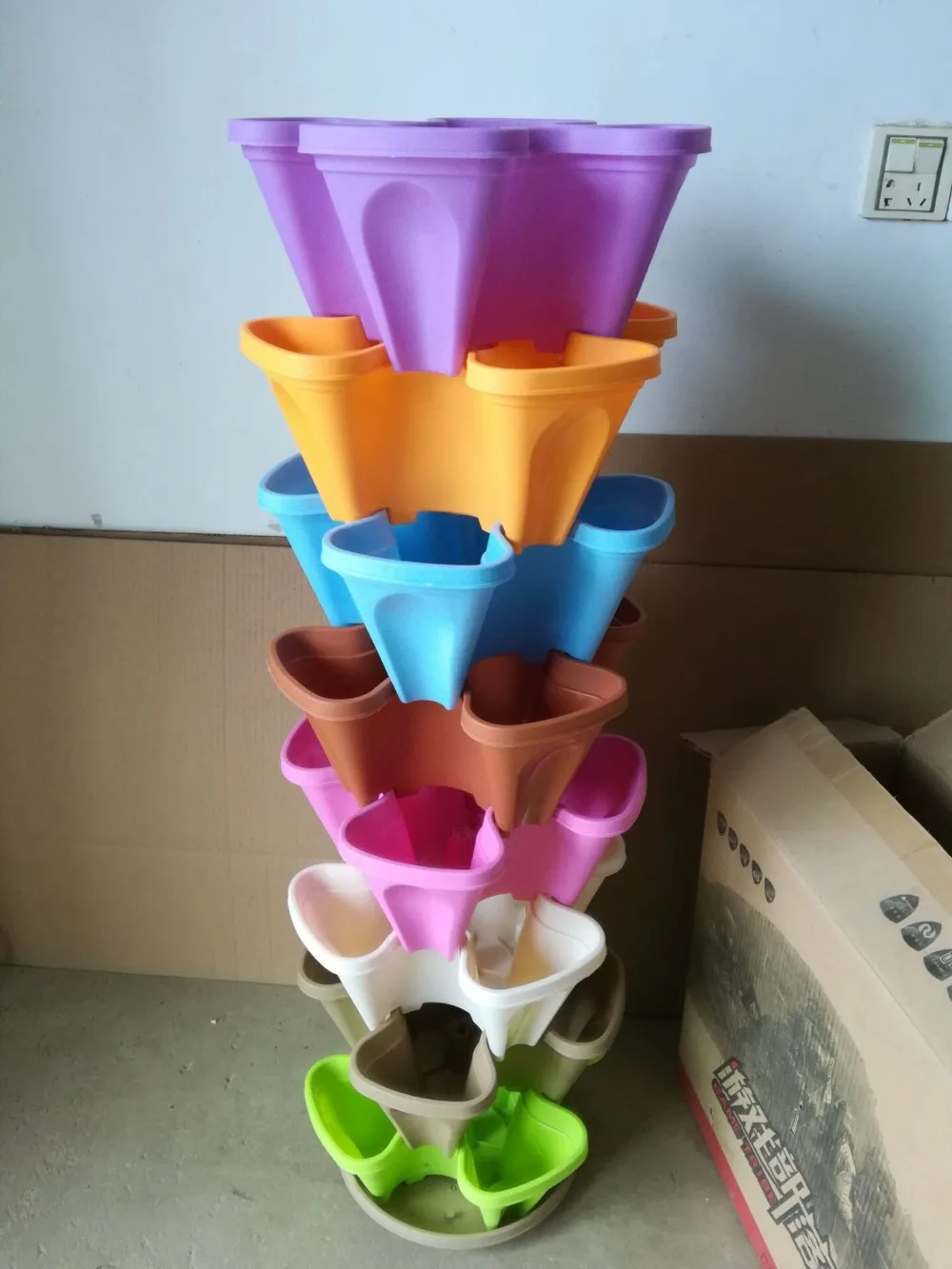 High Quality Low Price Stack Plastic Pot Stackable Planter Pots - Buy ...