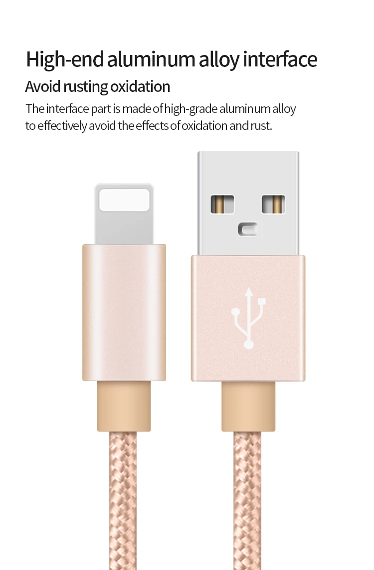 Nylon Braided 8 Pin Usb Mfi Certifiedcable Cable For Iphone Accessory ...