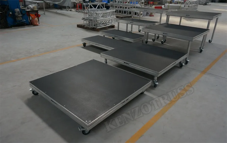 Portable Aluminum Plywood Stage System With Wheels - Buy Easy Assemble ...
