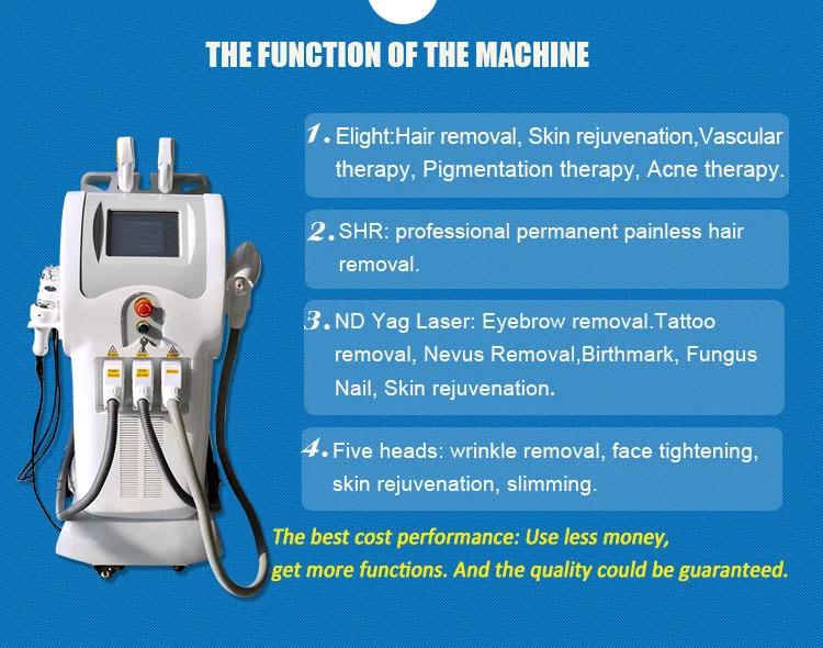Multifunction Laser Beauty Machine 8 In 1 Laser Platform E Light Ipl ...
