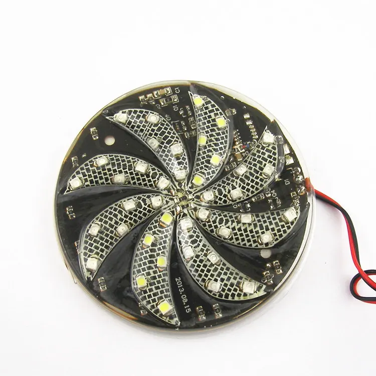 12v Flashing Led Motorcycle Wheel Light Led Fan Lamp 4 Colours 8 Leaves ...