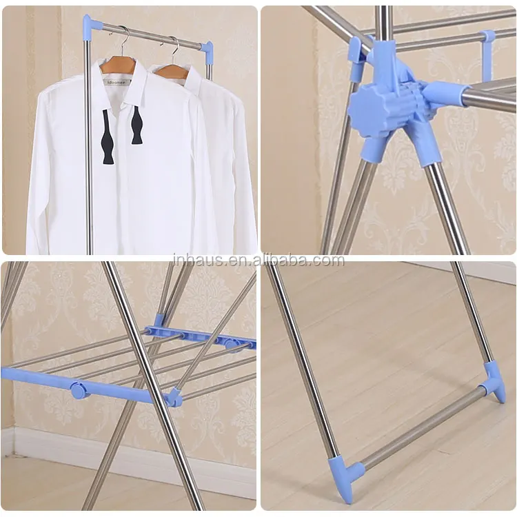 Wing Shape Stainless Steel Folding Portable Clothes Wash Rack - Buy ...