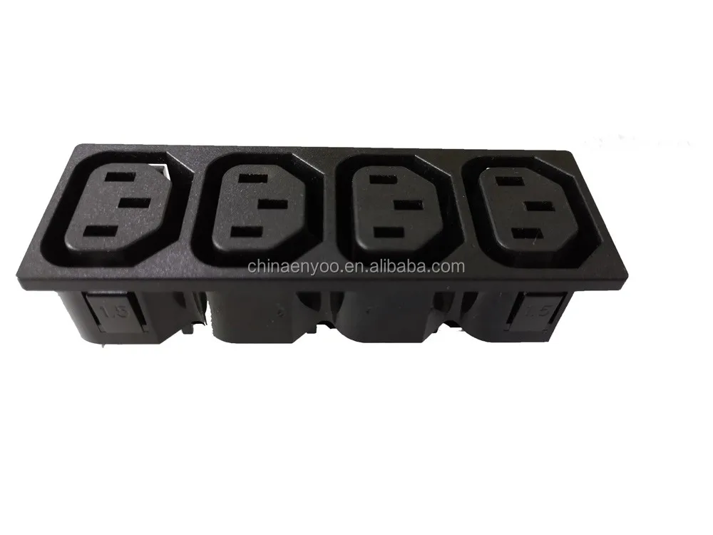 4 Ways Outlet Iec 320 C13 Female Connector Industrial Pdu Rack C13 ...