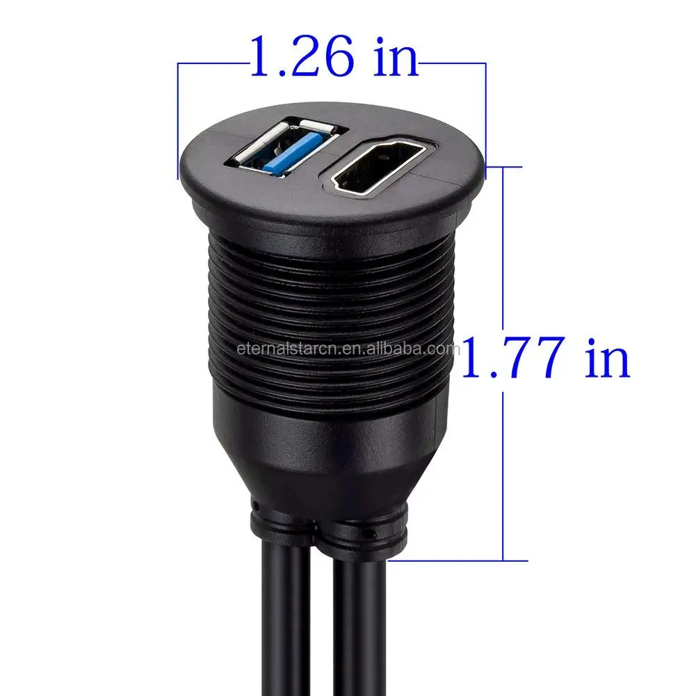 Waterproof Car Dash Mount Installation Usb/aux 2rca Accessory Universal ...