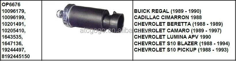 Fuel Pressure Sensor For Chevrolet Camaro Lumina Apv S10 Blazer Oem ...