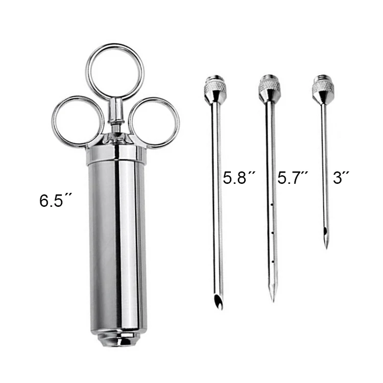 Heavy Duty Turkey Meat Injector 304 Stainless Steel 2 Oz Seasoning ...