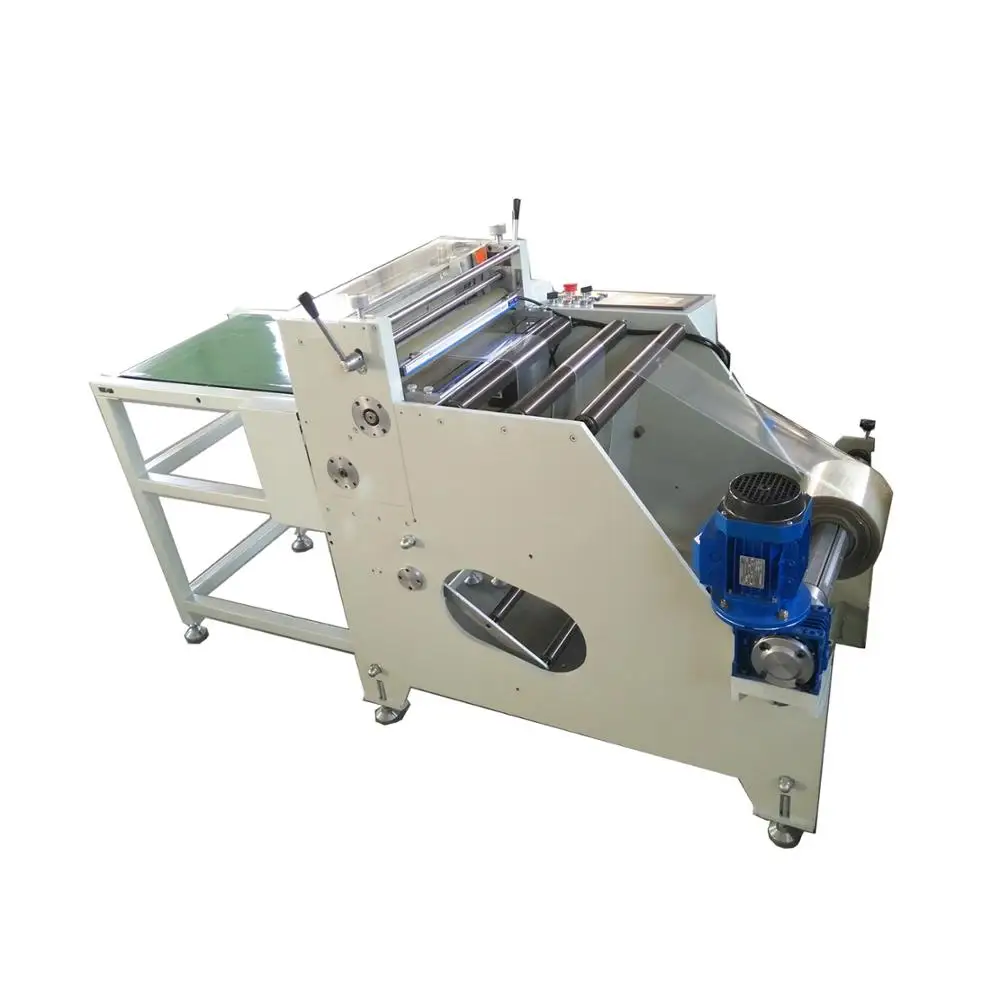 Pvc Film Roll To Sheet Cutting Machine With Conveyor Belt And Static ...